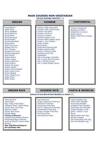 Banquet menu | PDF
