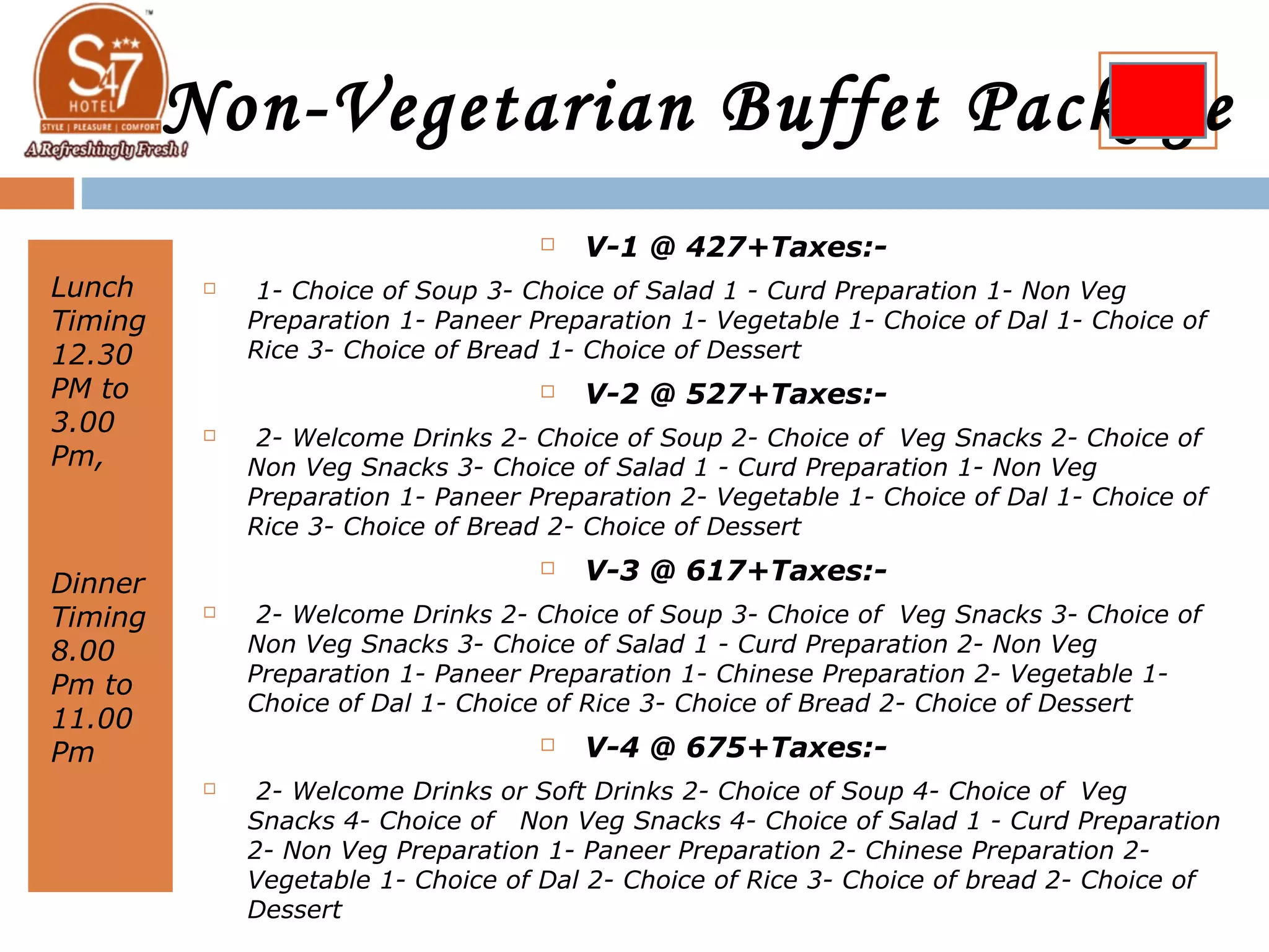 Banquet packages & menu may 2014 | PPT