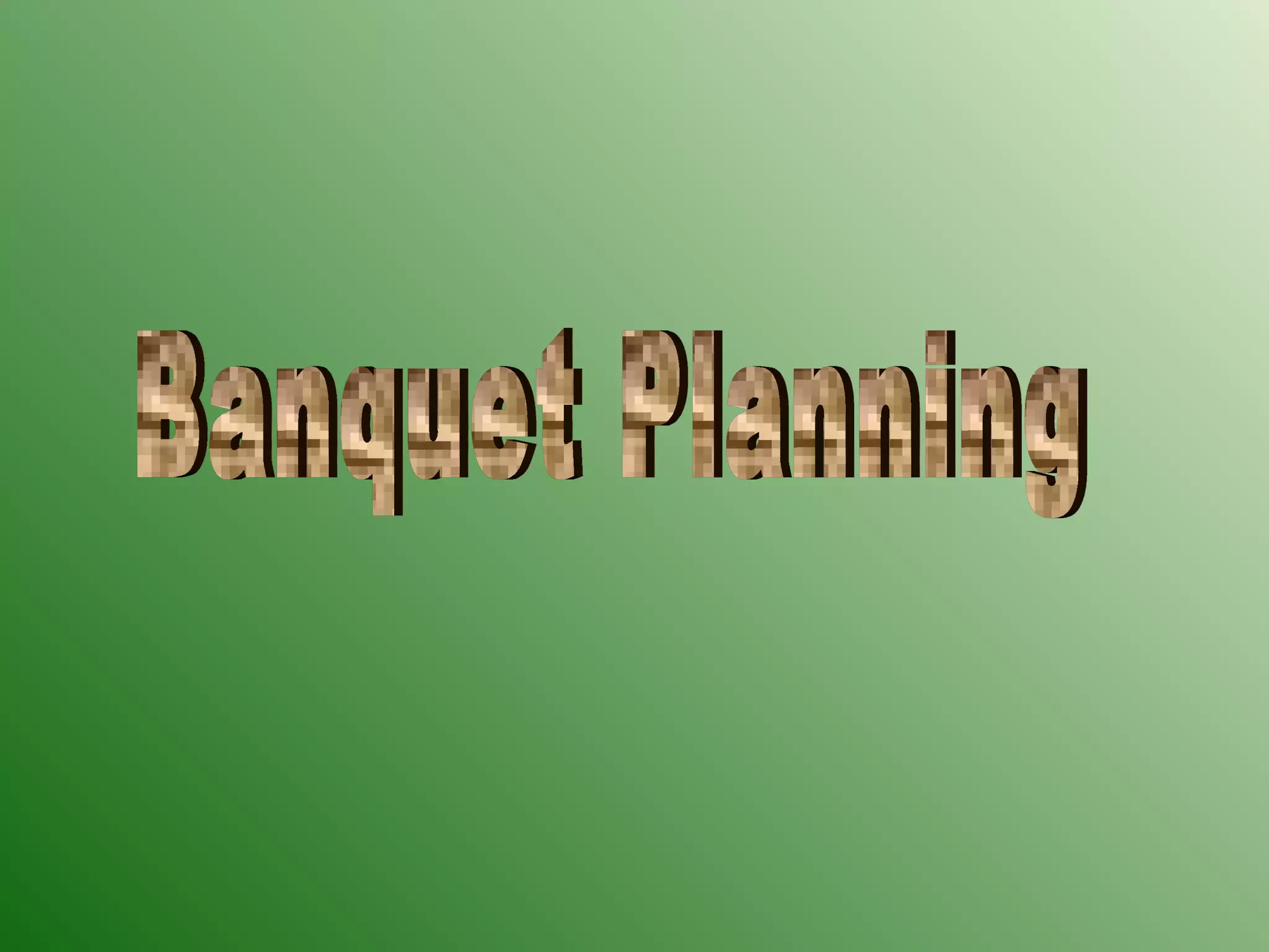 Banquets | PPT