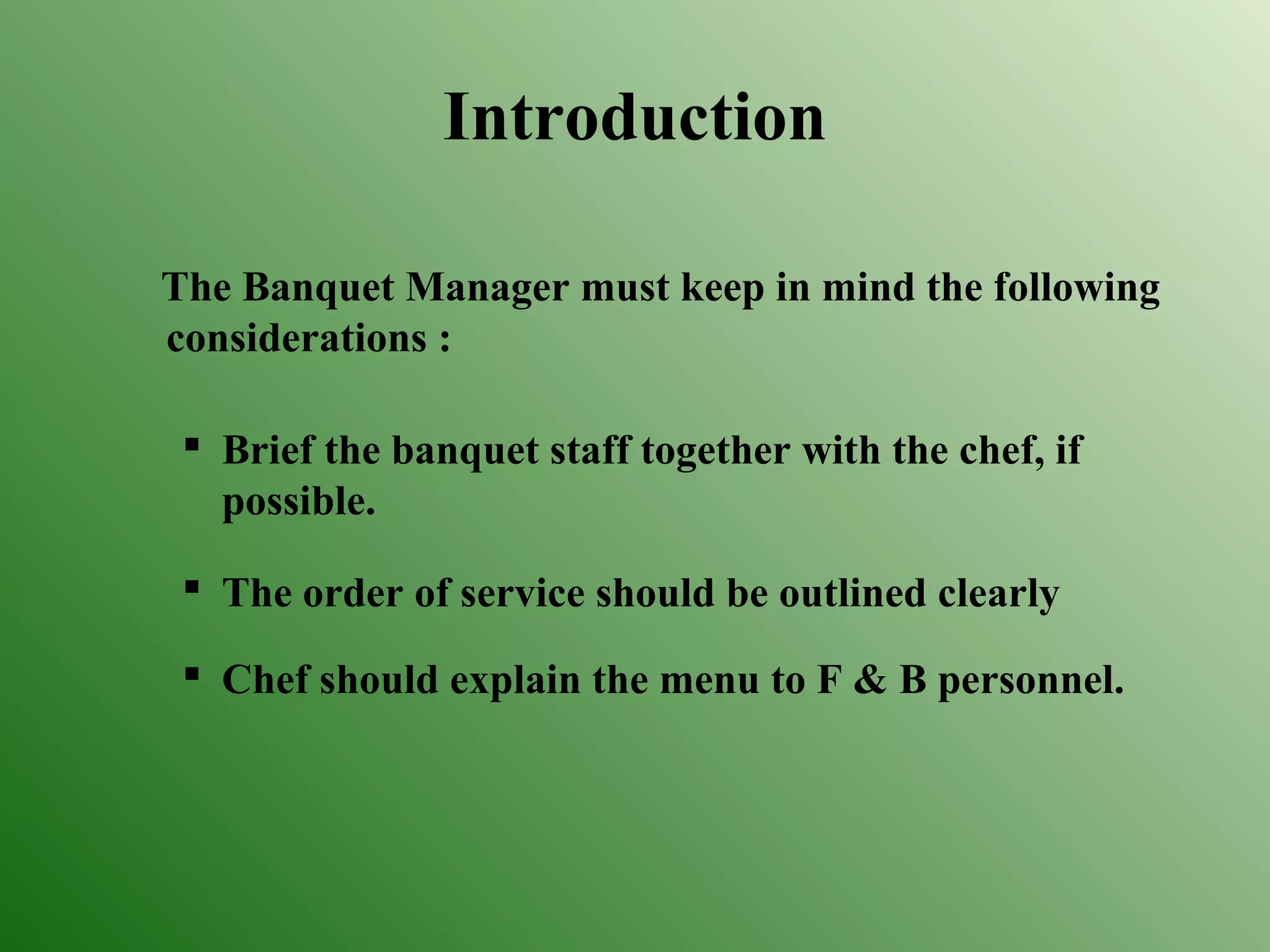 Banquets | PPT