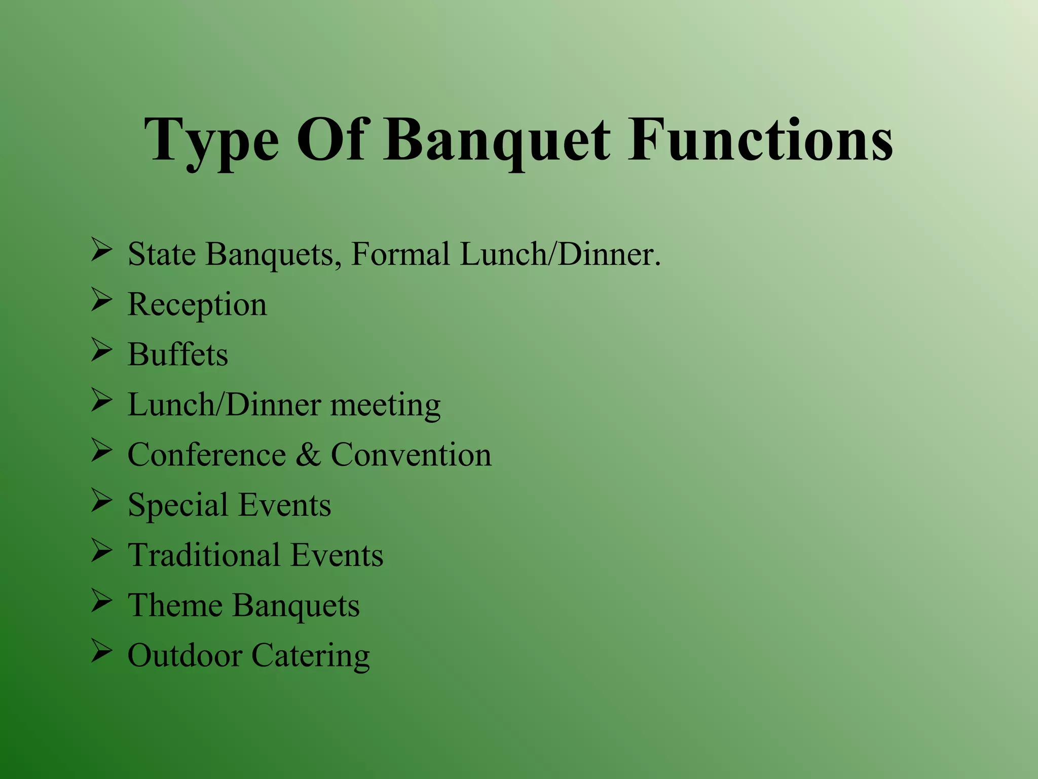 Banquets | PPT