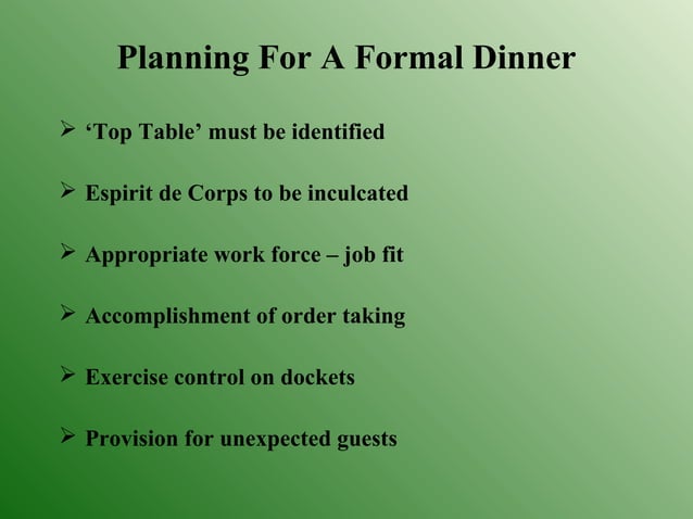 Banquets | PPT | Bars & Restaurants | Attractions