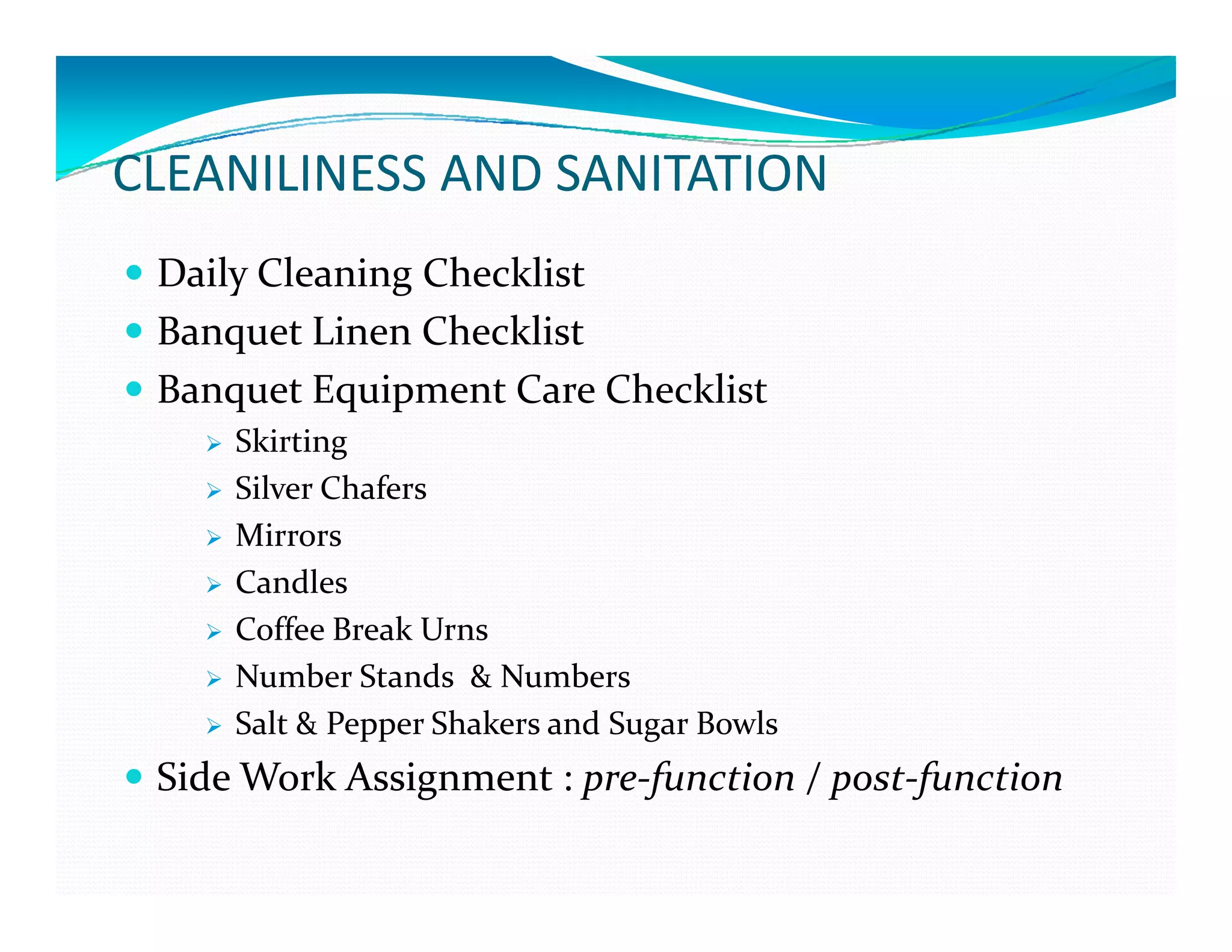 Banquet server basic skill training | PDF