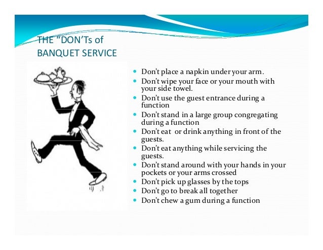 Banquet server basic skill training
