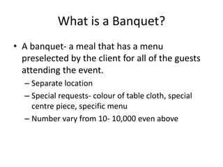 Banquet unit1 | PPTX