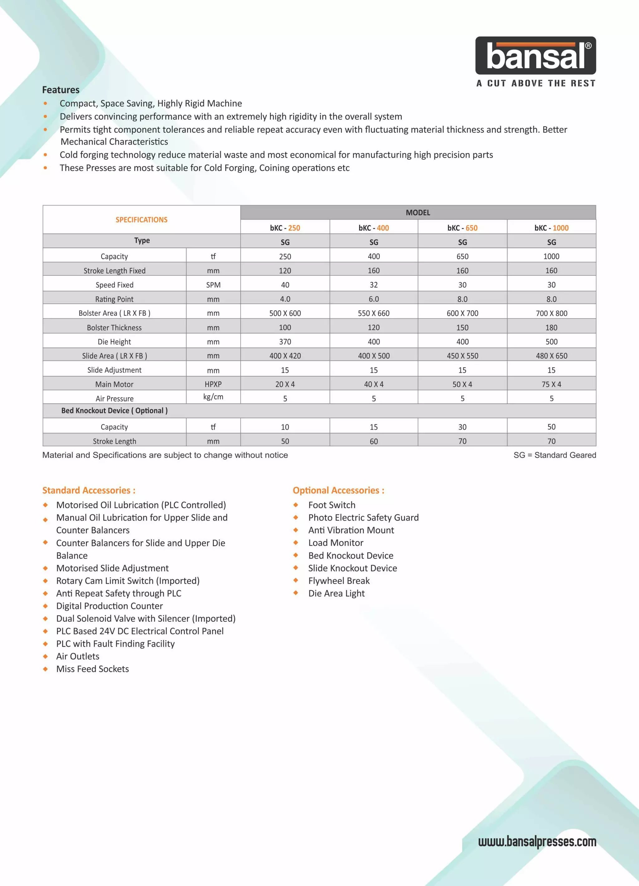 Bansal Power Press catalogue | PDF