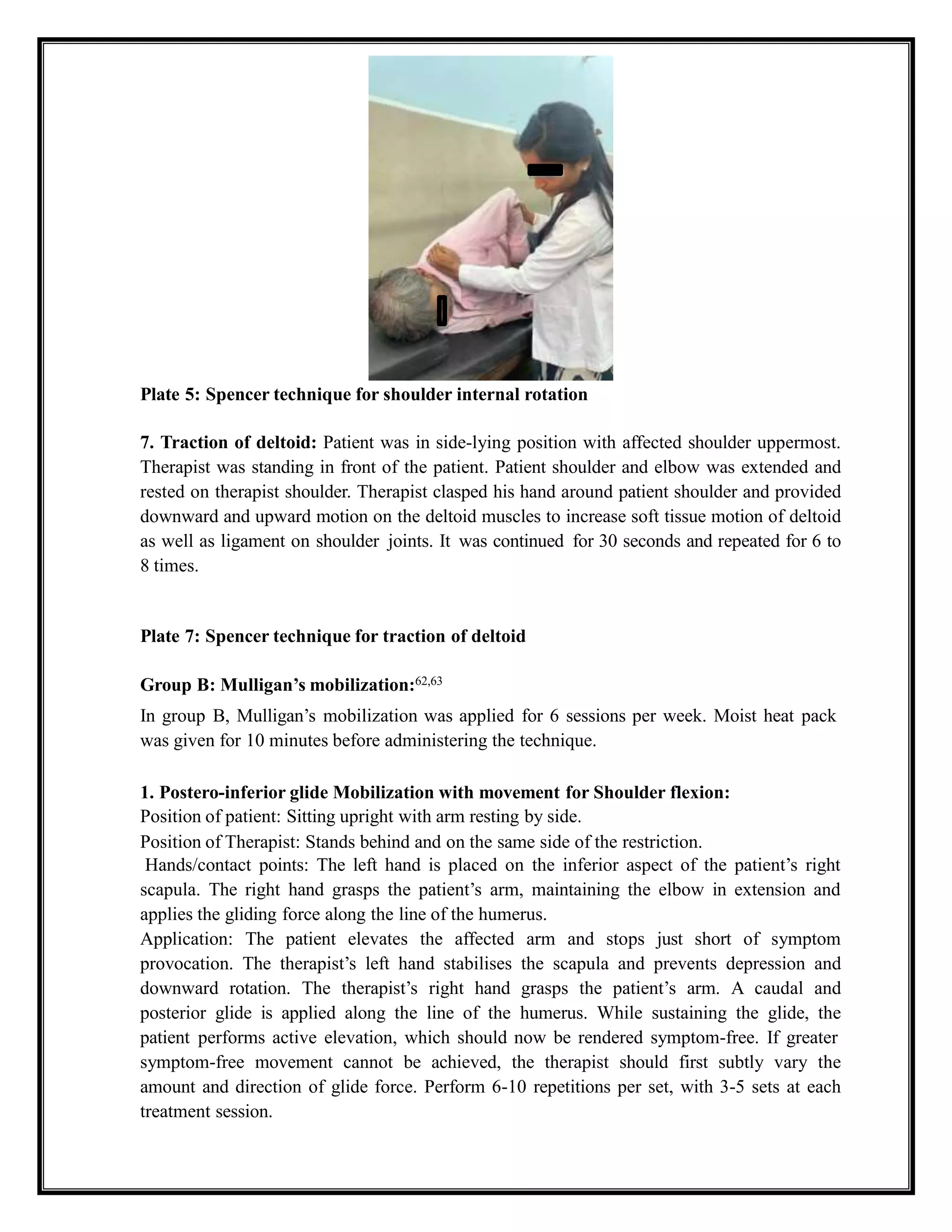 EFFECT OF SPENCER TECHNIQUE V/S MULLIGAN'S MOBILIZATION | PPTX