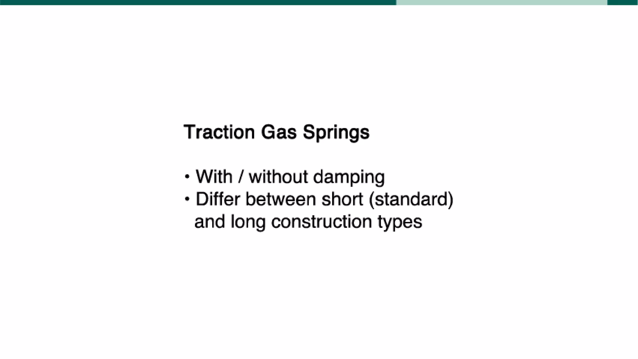 Traction Gas Springs from Bansbach - available at Albert Jagger | PPTX