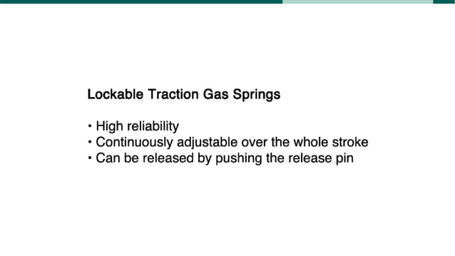 Traction Gas Springs from Bansbach - available at Albert Jagger | PPTX