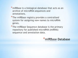 biological detabase | PPTX | Databases | Computer Software and Applications