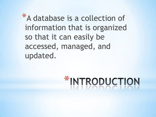 biological detabase | PPTX | Databases | Computer Software and Applications