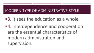 TRADITIONAL AND MODERN CONCEPTS OF ADMINISTRATION AND SUPERVISION.pptx