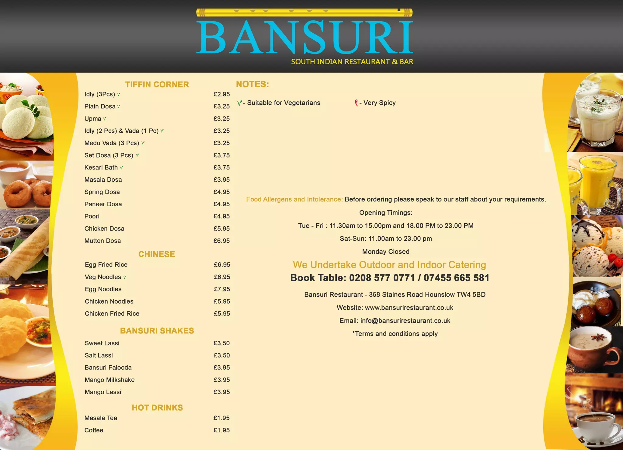 Bansuri Table Menu | PDF