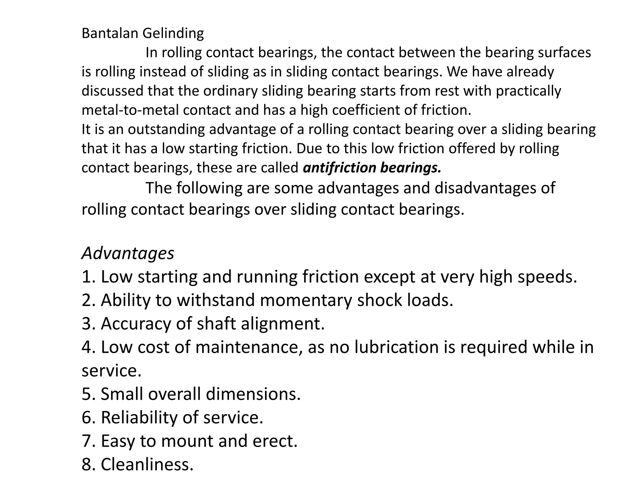 Elemen Mesin 1 - Bantalan | PPTX