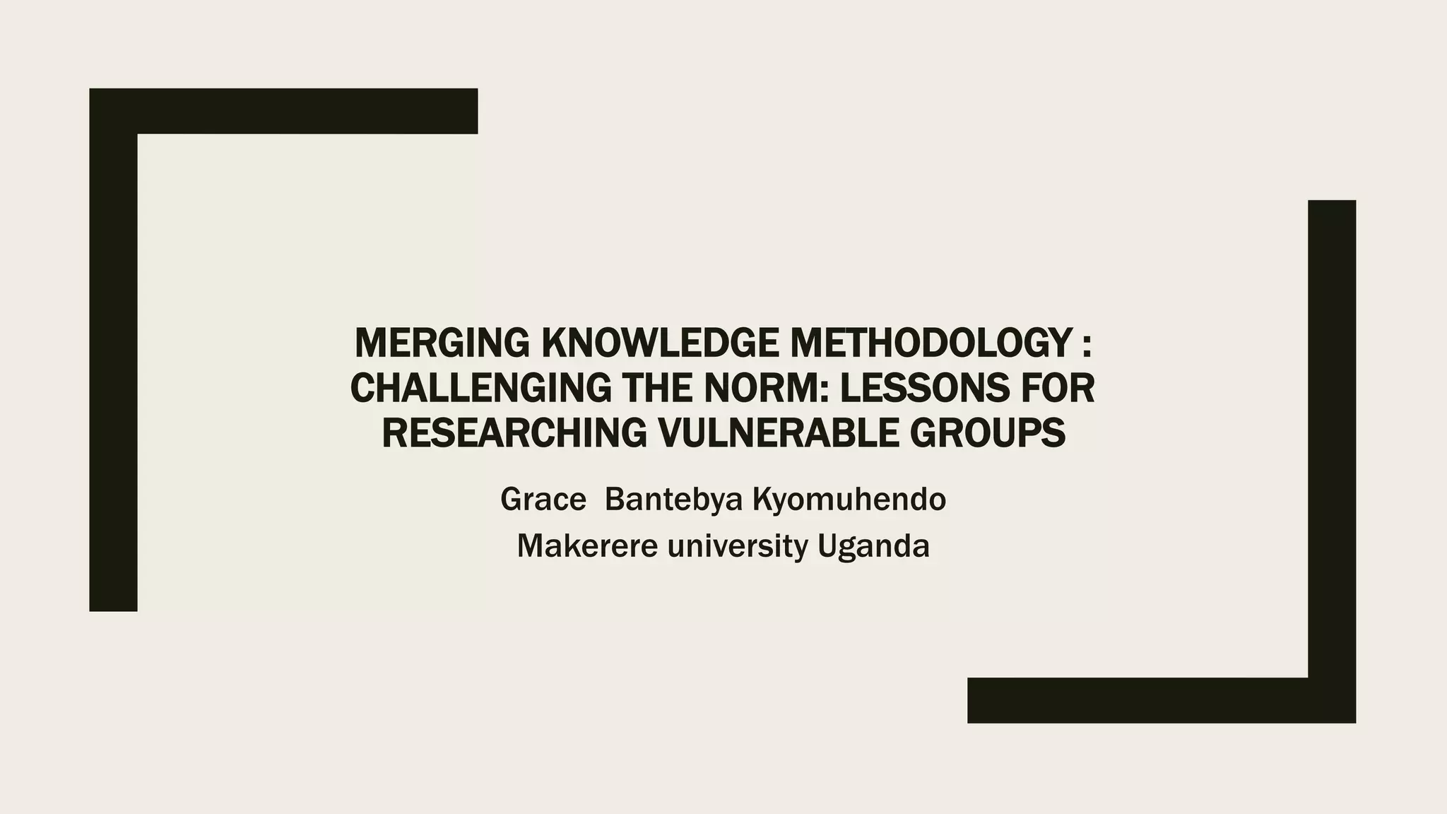 Addressing the hidden dimensions of poverty, Grace Bantebya Kyomuhendo ...
