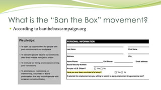 Ban the box | PPTX