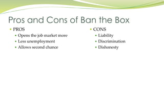 Ban the box | PPTX