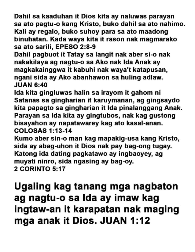 Bantoanon Gospel Tract | PDF | Christianity | Religion & Spirituality