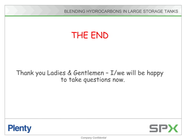 Bantrel blending in large hydrocarbon storage tanks | PPT