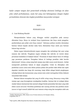 Bantuan hukum golongan tidak mampu | DOCX