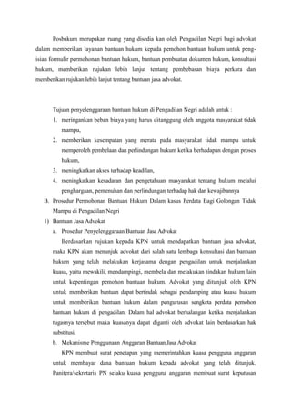 Bantuan hukum golongan tidak mampu | DOCX