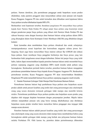 Bantuan hukum golongan tidak mampu | DOCX