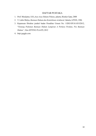 Bantuan hukum perdata | DOCX