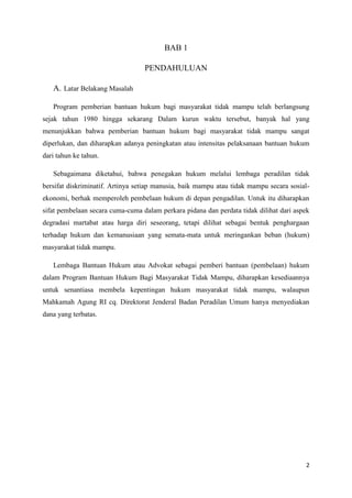 Bantuan hukum perdata | DOCX