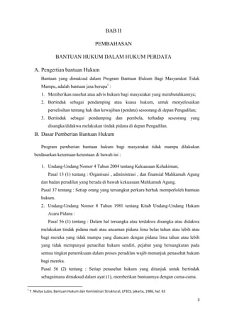 Bantuan hukum perdata | DOCX
