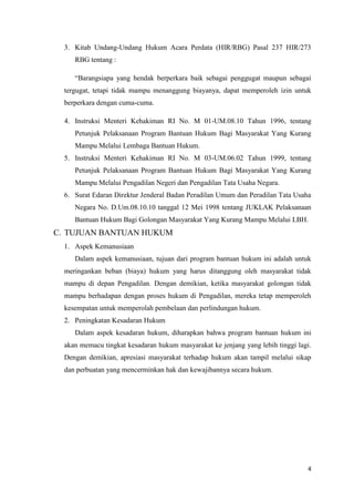 Bantuan hukum perdata | DOCX