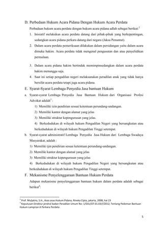 Bantuan hukum perdata | DOCX