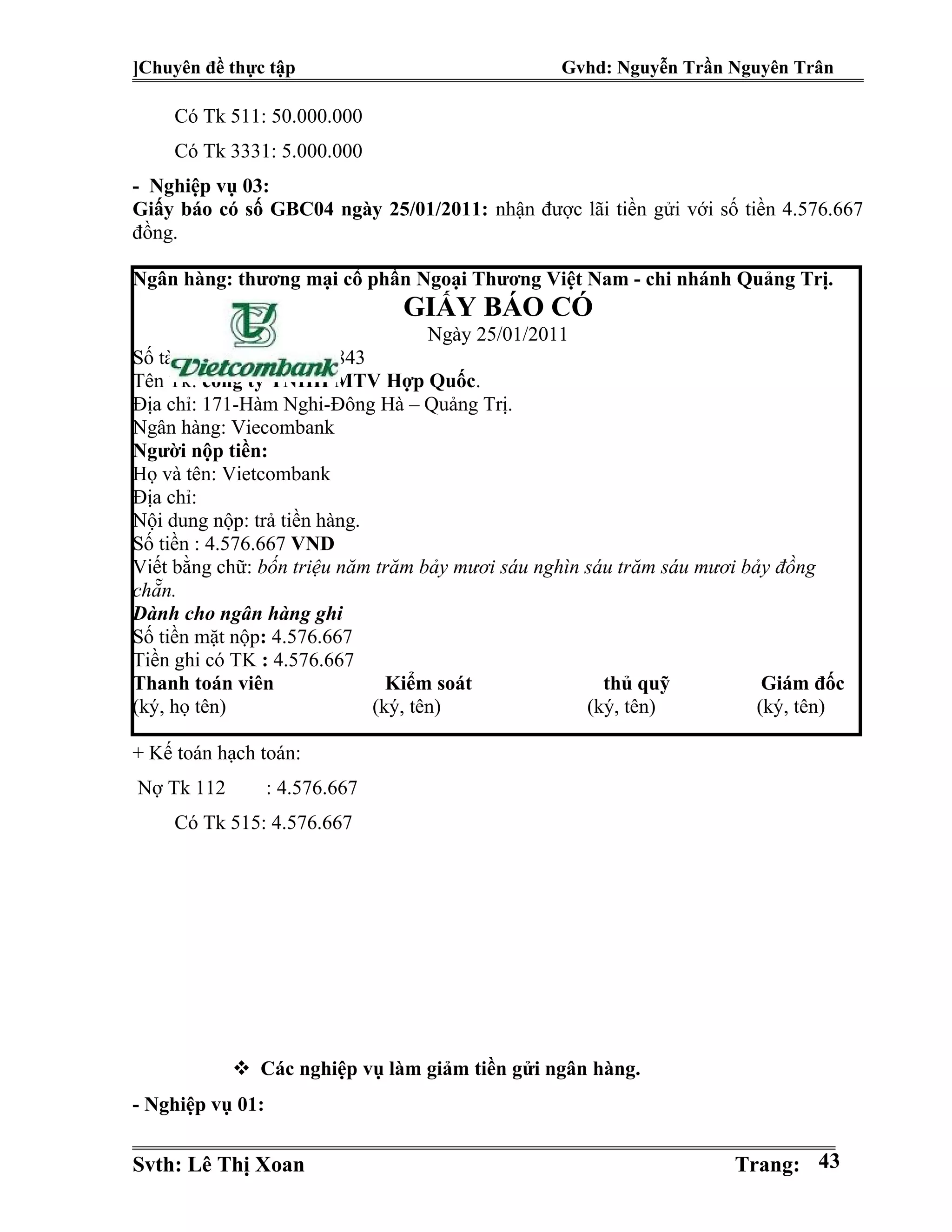 Bao-cao-thuc-tap-ke-toan-von-bang-tien | PDF