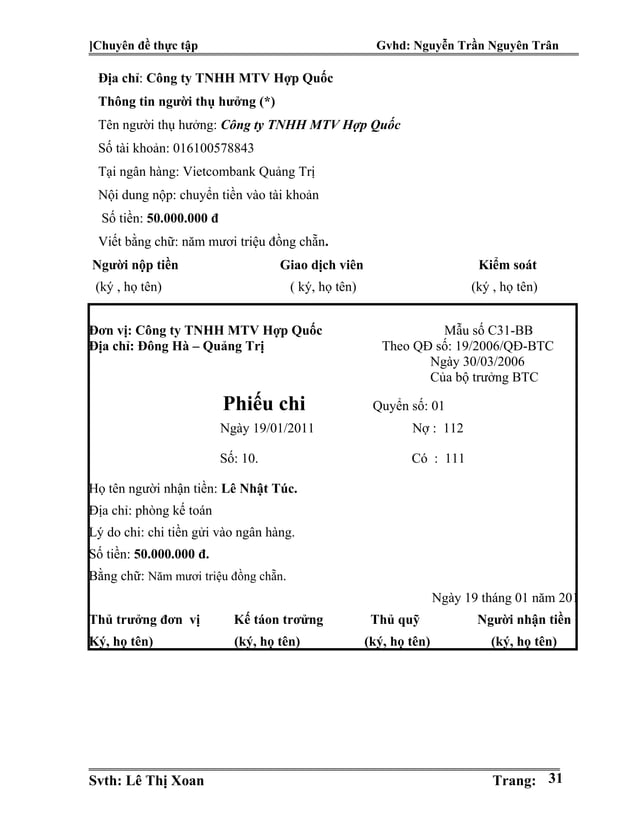 Bao-cao-thuc-tap-ke-toan-von-bang-tien | PDF