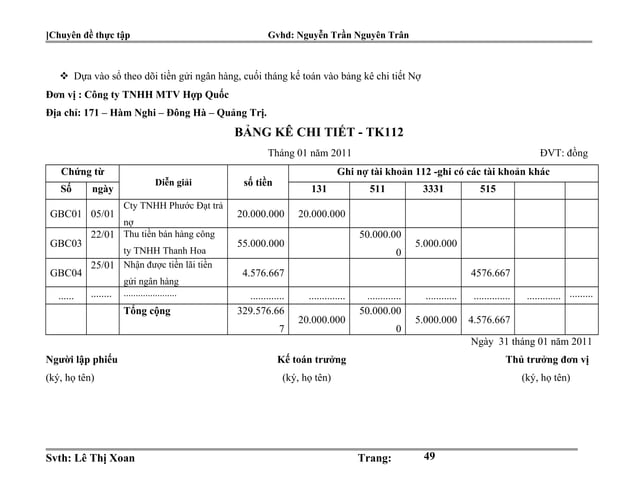Bao-cao-thuc-tap-ke-toan-von-bang-tien | PDF