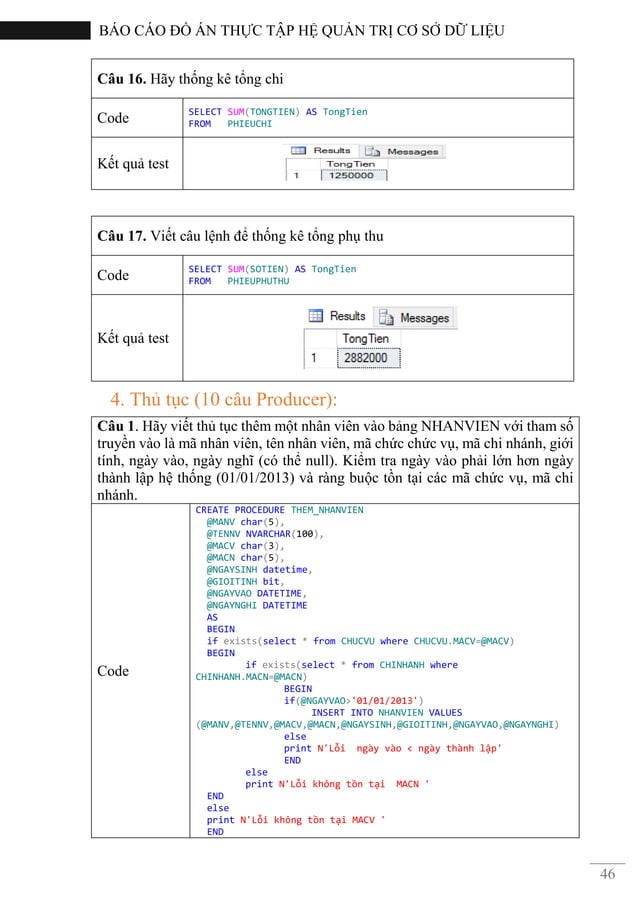báo cáo hệ quản trị cơ sỡ dữ liệu hệ thống bán cà phê | PDF