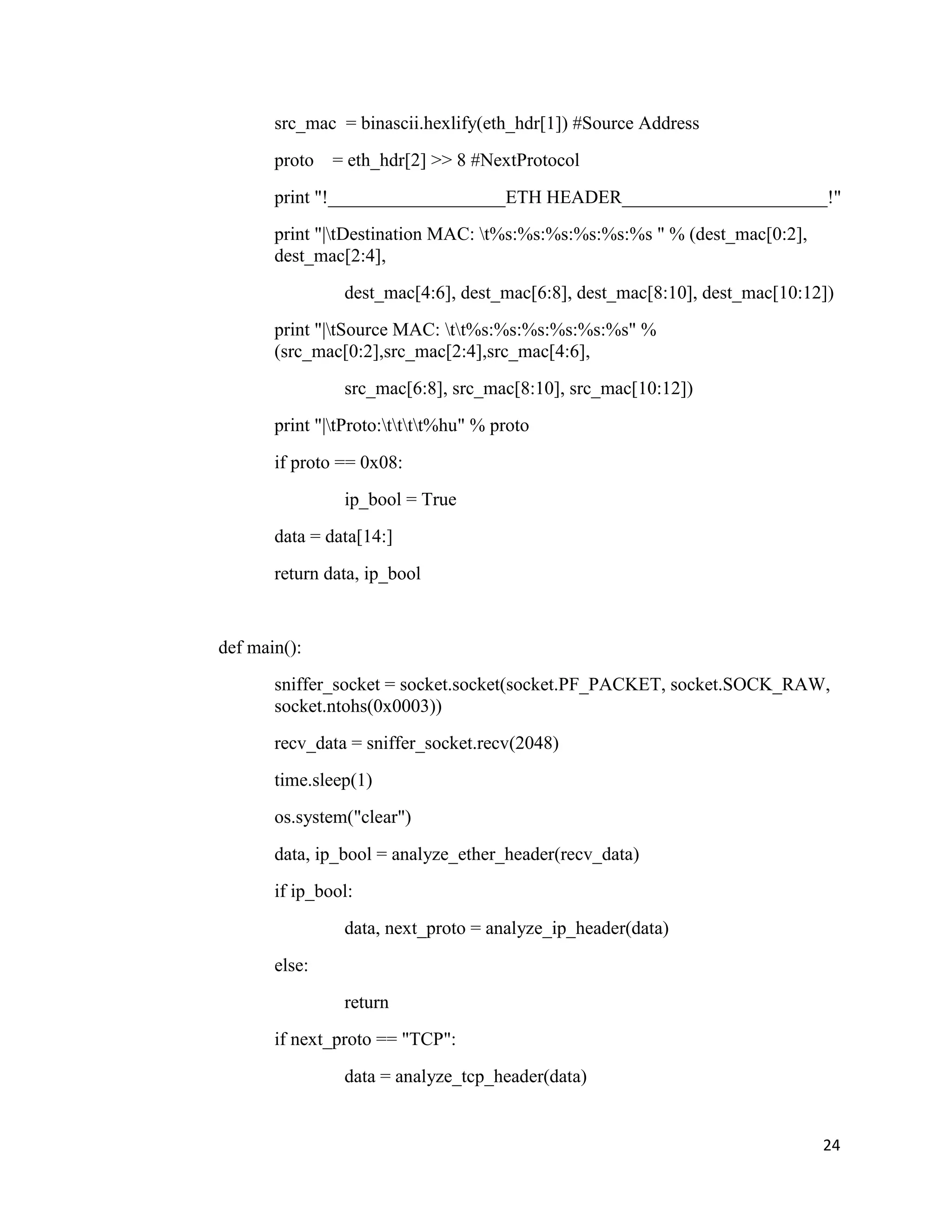 Lập trình phân tích bắt gói tin mạng bằng Python | PDF