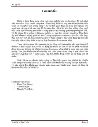 Điều khiển động cơ sử dụng IC MCP4921 | PDF