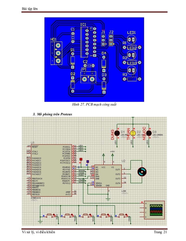 Điều khiển động cơ sử dụng atmega16 | DOCX