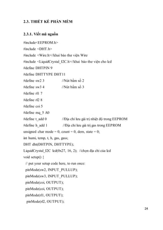 Đề tài: Thiết bị cảnh báo khí gas & phòng chống cháy nổ, HAY | DOCX