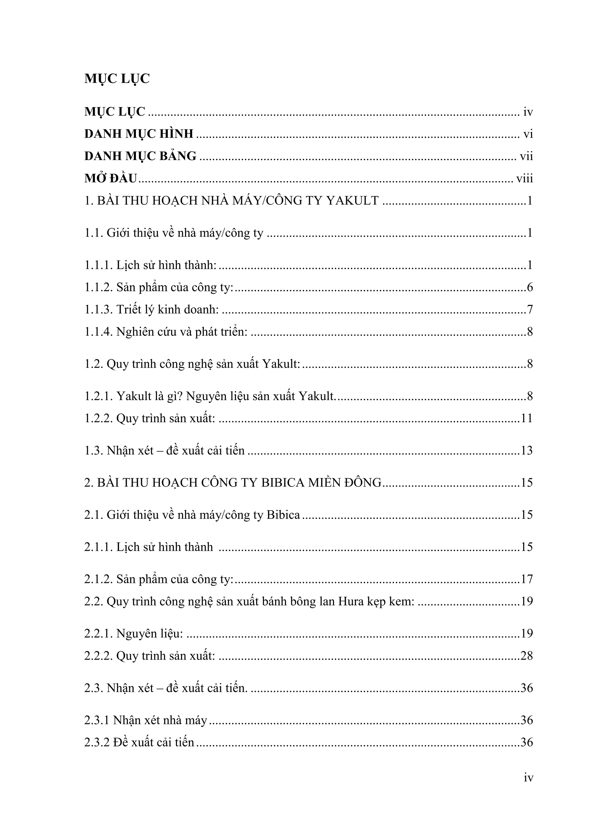 Đề tài: Nhà máy Yakult bình dương, Bibica và Saigon Food | PDF