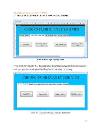 Báo cáo Quản lý Sinh viên Làm Đồ án Access 01677525178 | PDF