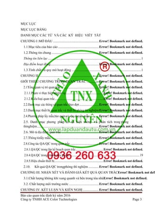 Báo cáo môi trường - DTM - ace color tecgnologise - 0918755356 | PDF