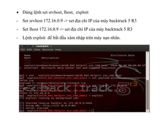 Slide báo cáo cuối kì system hacking-Trần Nguyễn Lộc | PDF