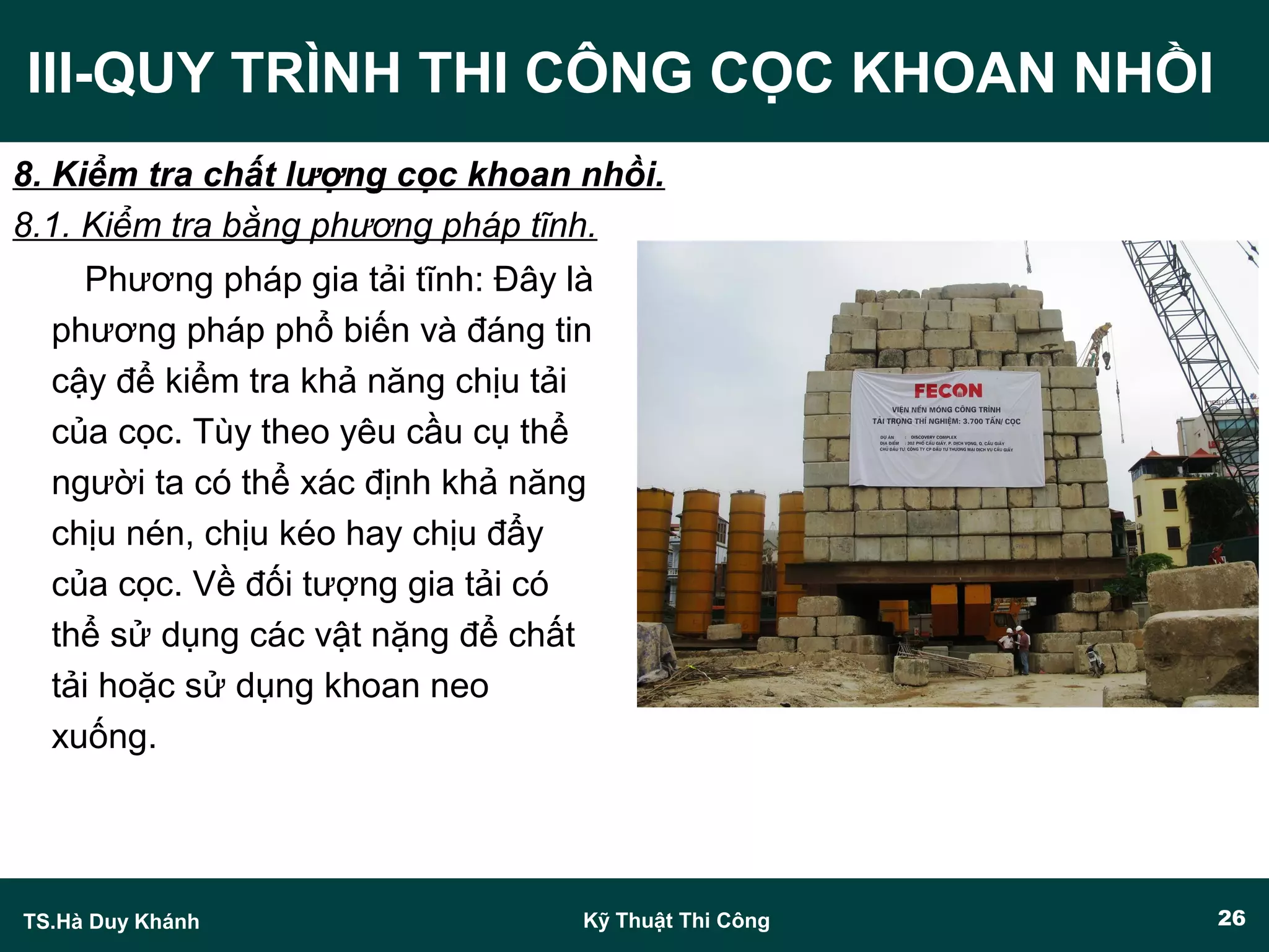 Thi công cọc khoan nhồi | PPT