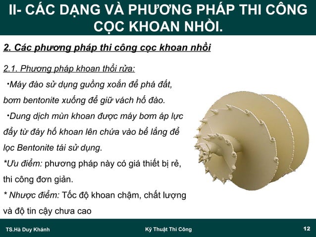 Thi công cọc khoan nhồi | PPT