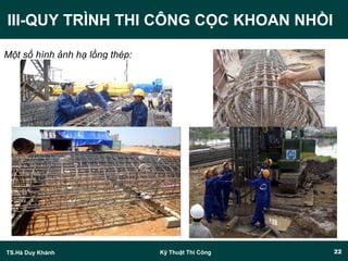 Thi công cọc khoan nhồi | PPT