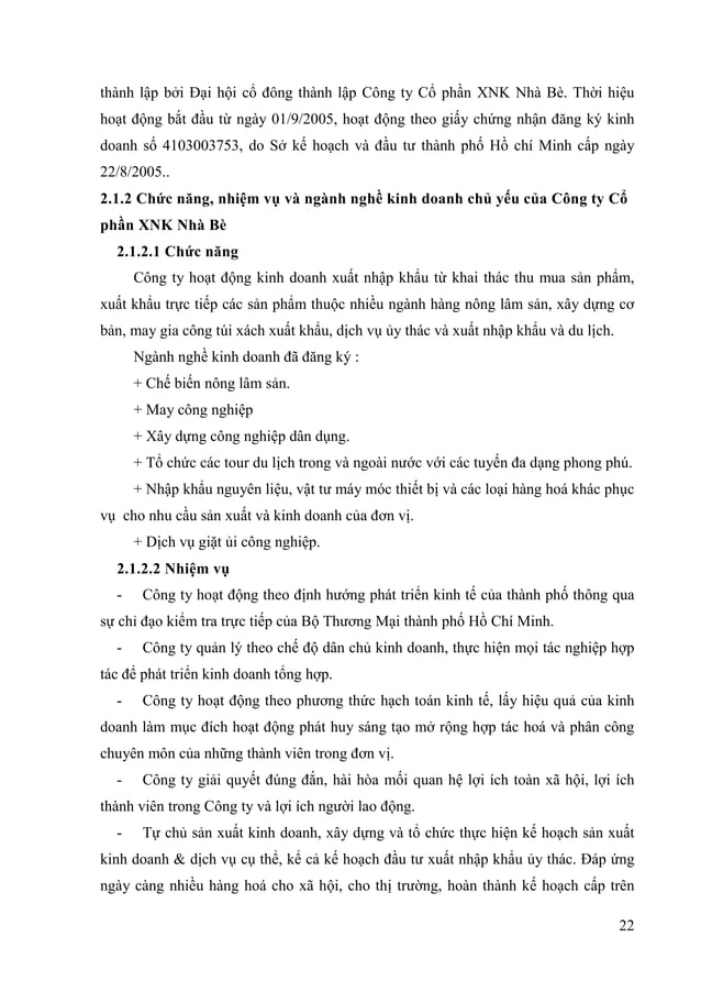 Báo Cáo Thực Tập Kế Toán Doanh Thu, Chi Phí Và Xác Định Kết Quả Kinh Doanh Tại Công Ty Xuất Nhập ...