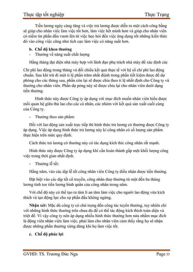 Báo Cáo Thực Tập Quản Trị Nguồn Nhân Lực Tại Công Ty Sản Xuất. | DOCX