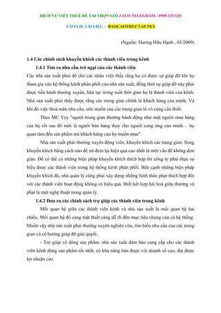 Báo Cáo Thực Tập Thực Trạng Hoạt Động Kênh Phân Phối Tại Công Ty | DOCX