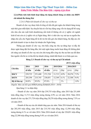 Báo Cáo Thực Tập Thực Trạng Hoạt Động Tín Dụng Khách Hàng Cá Nhân Tại ...